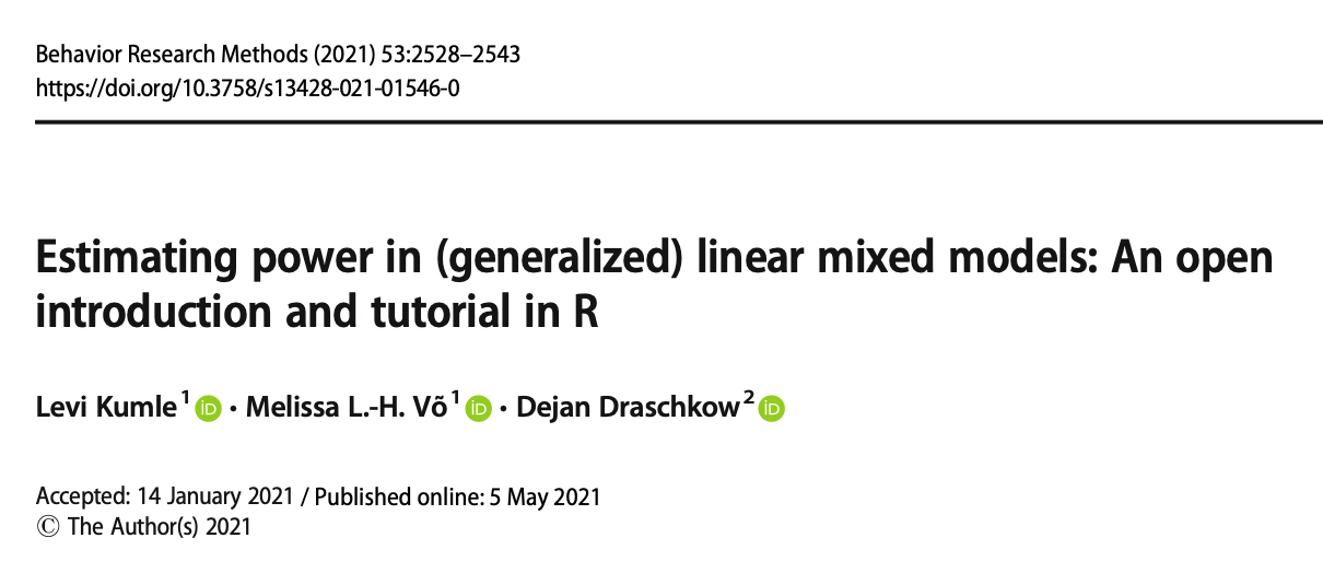 Preregistration and Exploratory Analysis - 5 Sample Size Estimation